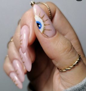 40+ Gorgeous Evil Eye Nail Designs You Must Try - Boss Babe Chronicles