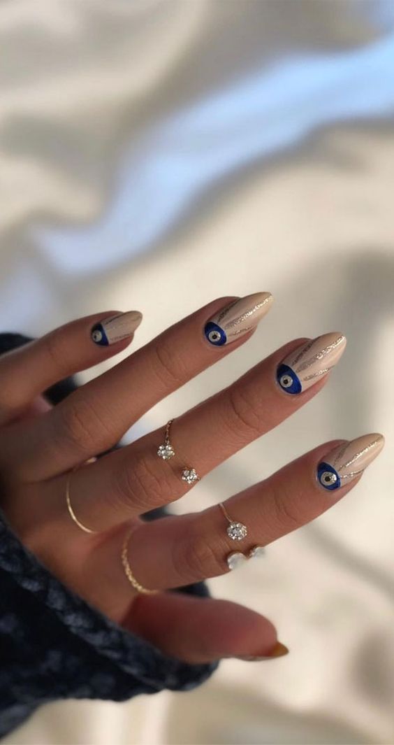 40+ Gorgeous Evil Eye Nail Designs You Must Try - Boss Babe Chronicles
