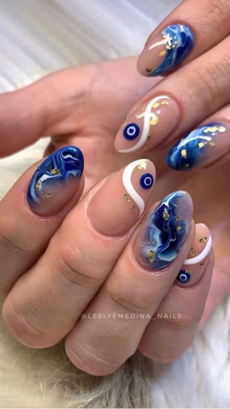 40+ Gorgeous Evil Eye Nail Designs You Must Try - Boss Babe Chronicles