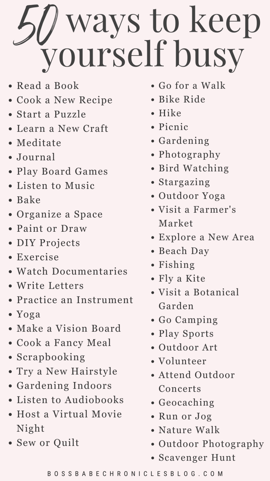 50 Ways to Keep Yourself Entertained Without a Phone - Boss Babe Chronicles