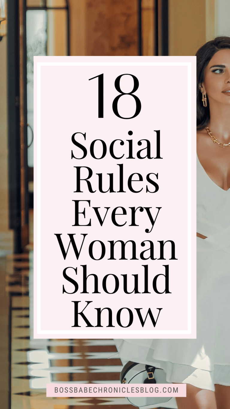 18 Social Rules Every Woman Should Know - Boss Babe Chronicles